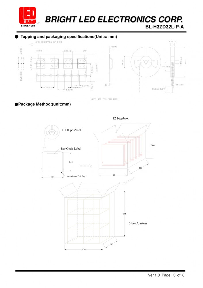 BL-H3ZD32L-P-A datasheet page 3