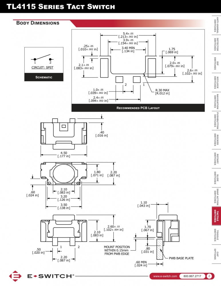 TL4115 series technical document page 2