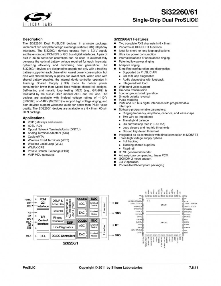 SI32261-C-GM1R technical document page 1