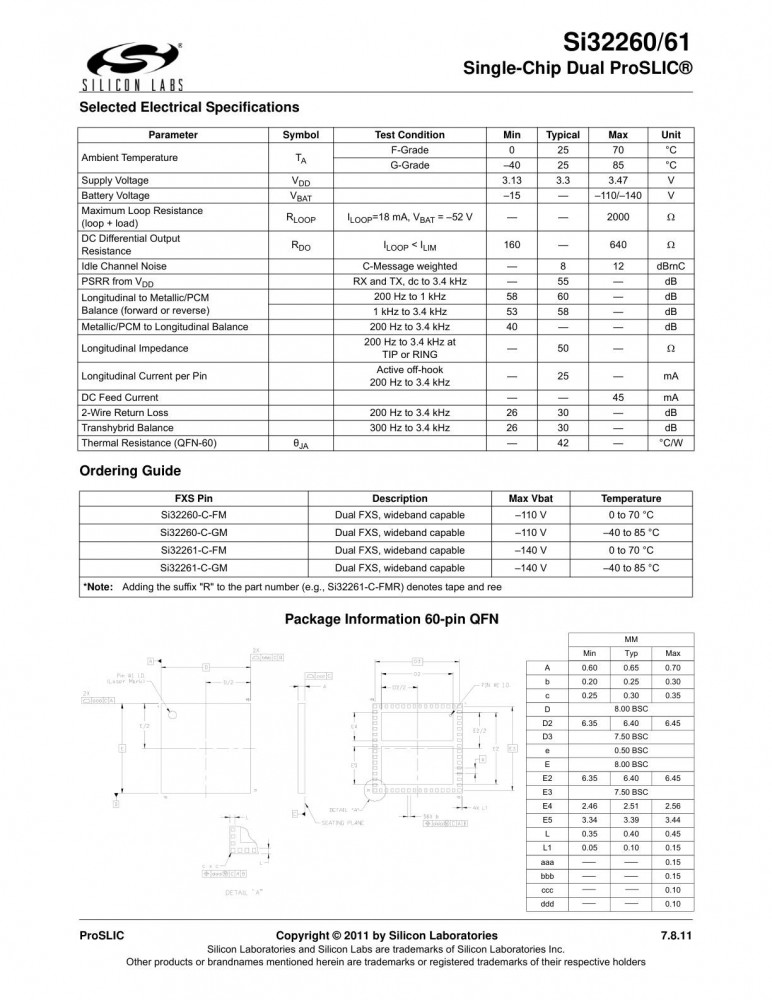 SI32261-C-GM1R technical document page 2