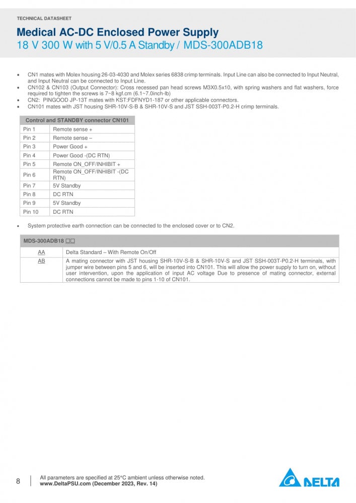MDS-300ADB18 datasheet page 8