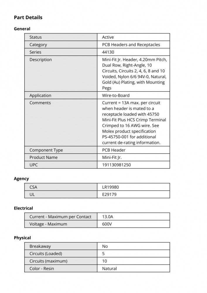 MOLEX 441300047 document image, page 2