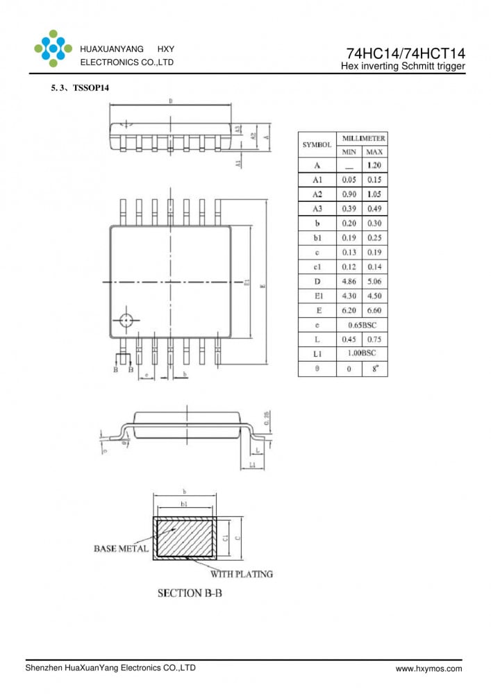 74HC14-HXY datasheet page 10
