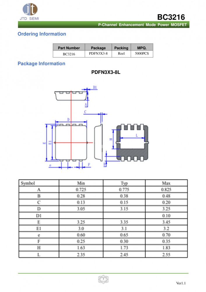 JTDBC3216 datasheet page 3