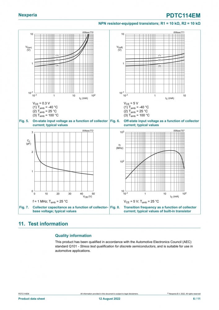 PDTC114EM datasheet page 6
