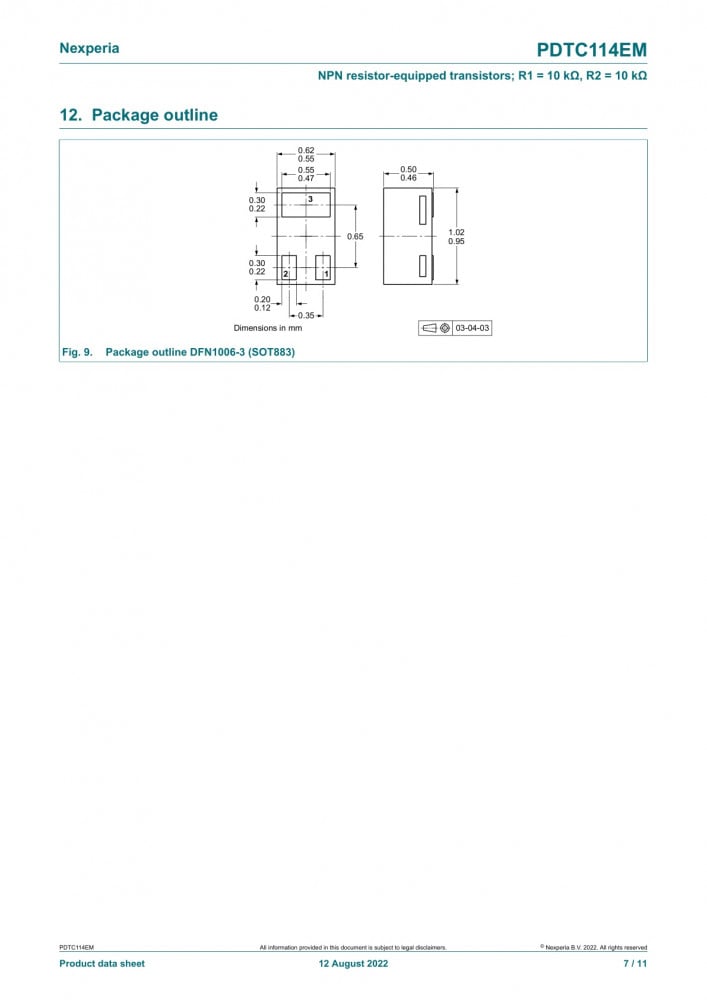 PDTC114EM datasheet page 7
