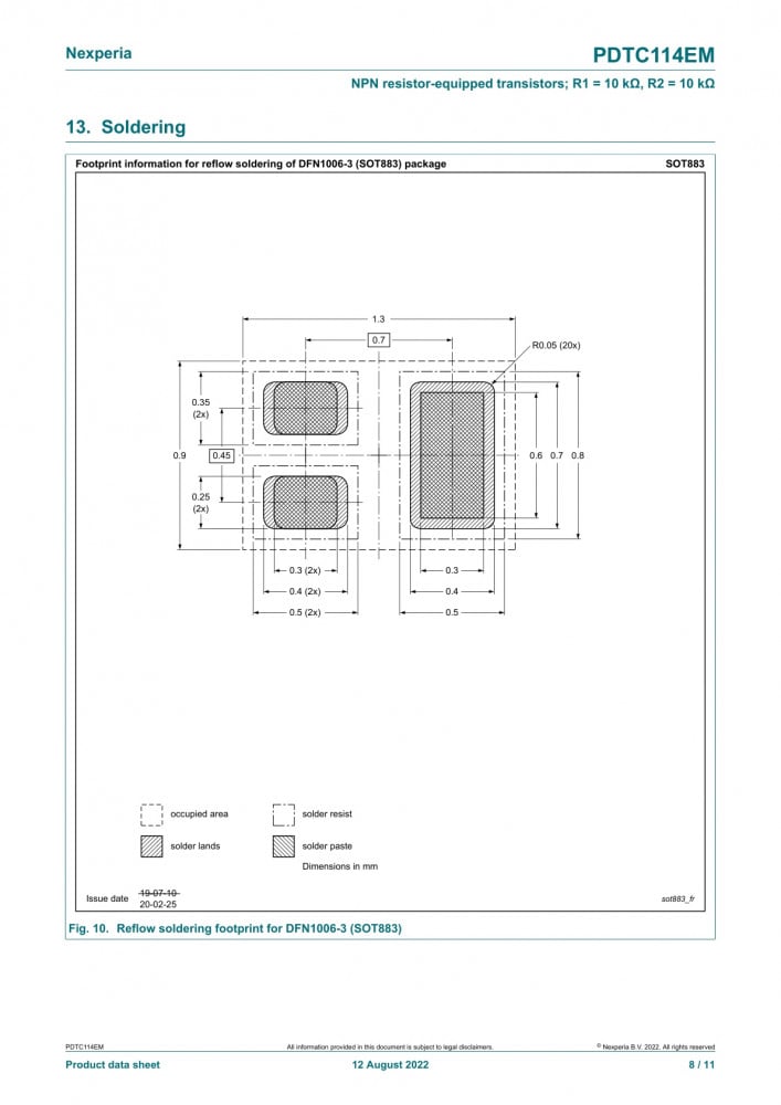 PDTC114EM datasheet page 8