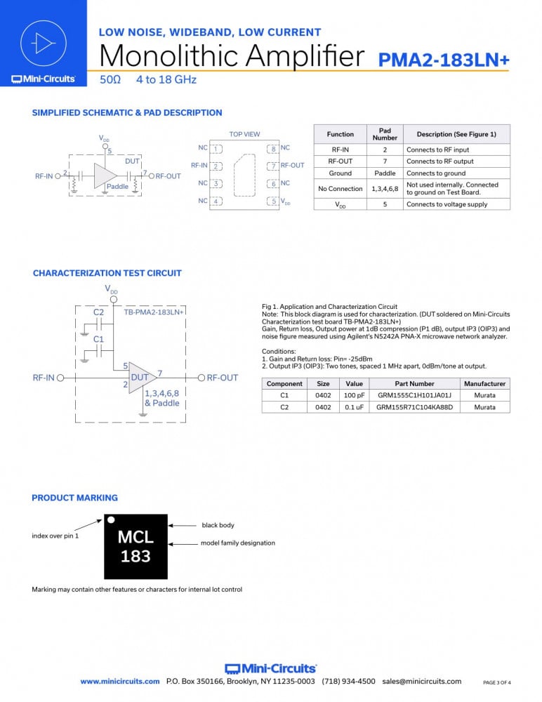 PMA2-183LN+ datasheet page 3