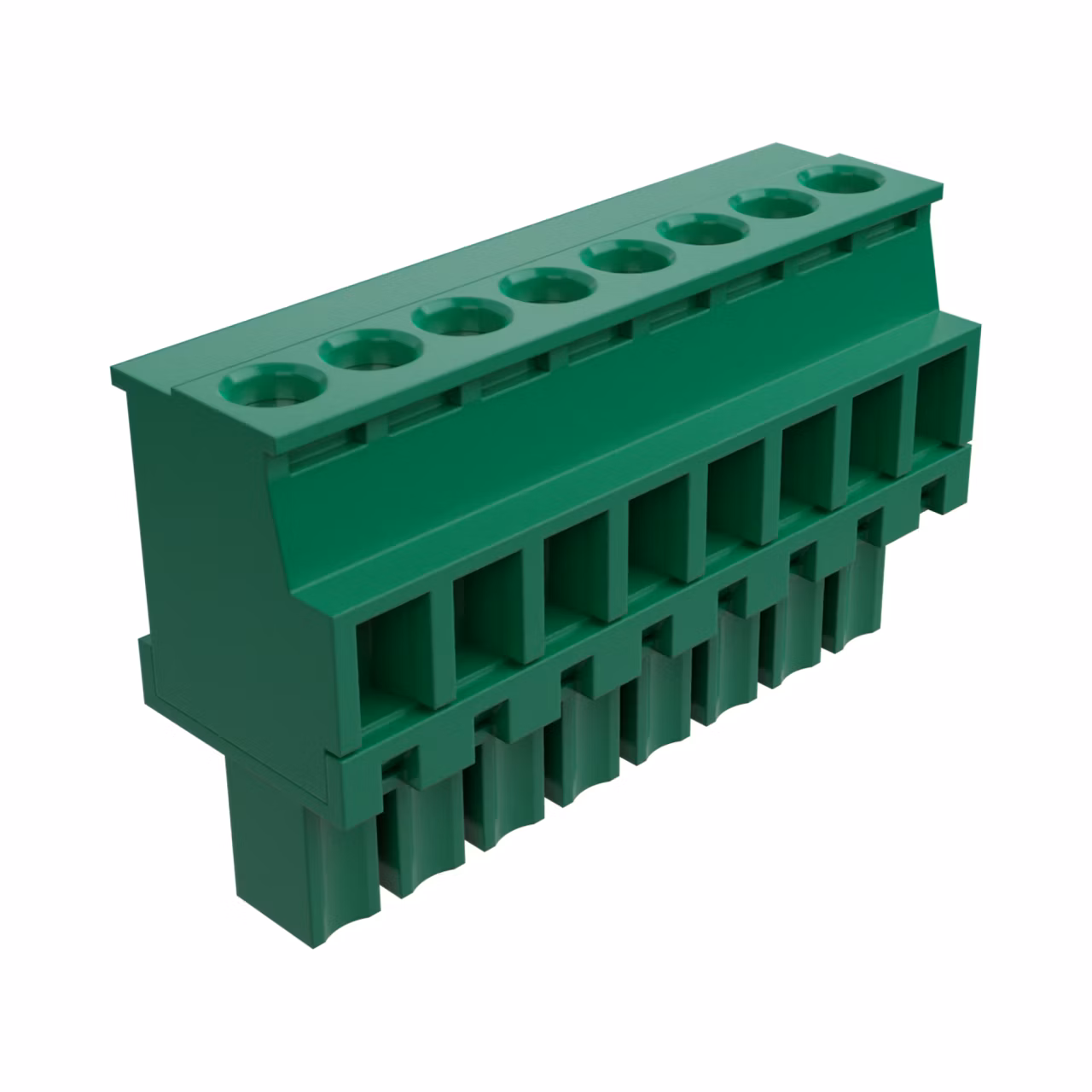 3.81mm Pitch Eurostyle Vertical Plug, with Reverse Imprinting, Rear Wire  Entry, Green Housing, Gold (Au) Plated, 8 Circuits for sale