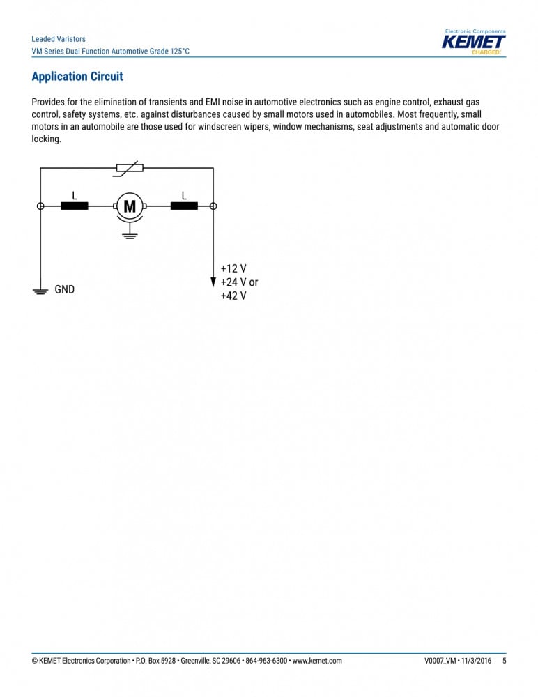 KEMET VM series datasheet page 5