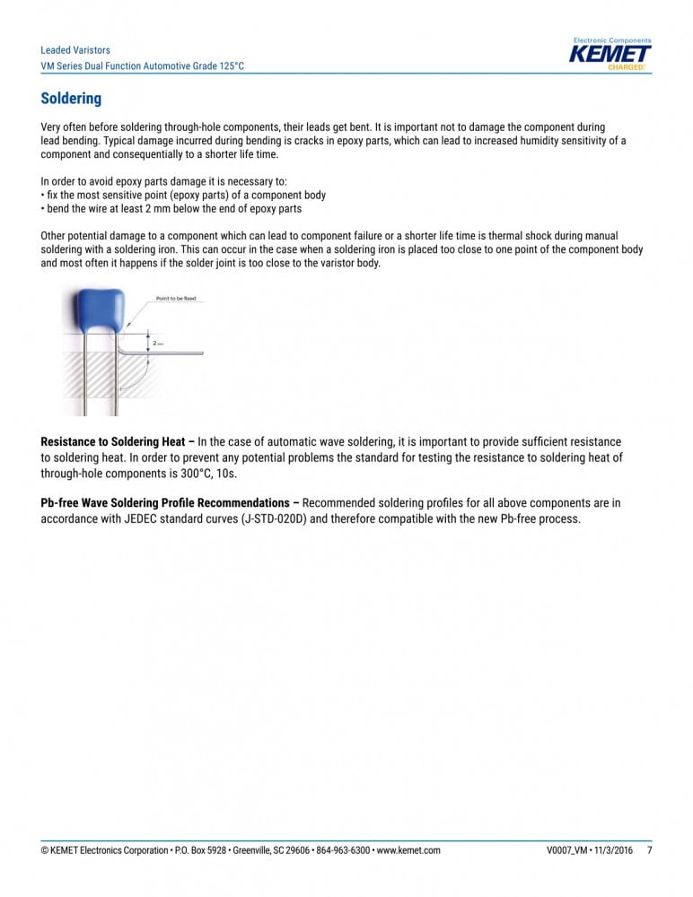 KEMET VM series datasheet page 7