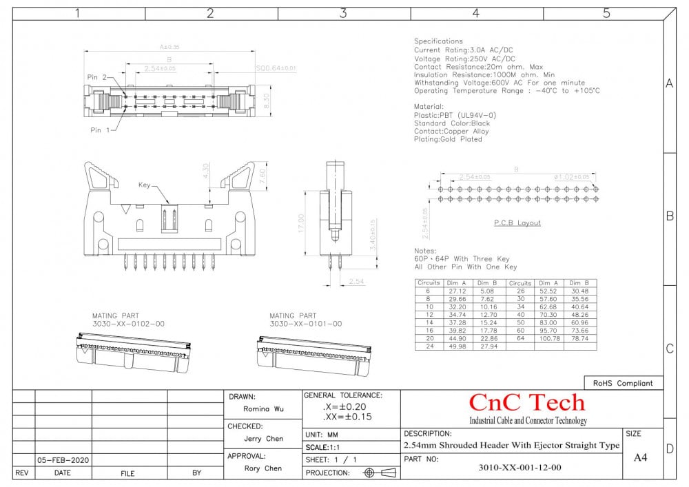 CNC Tech 3010-16-001-12-00 technical document