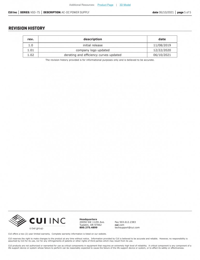 CUI VGD-75-D512 datasheet page 5