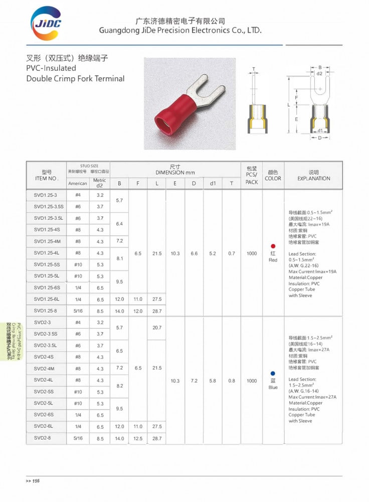 JIDC terminal product document page 2
