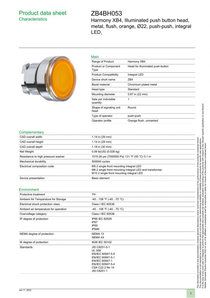 ZB4BH053 technical document page 1