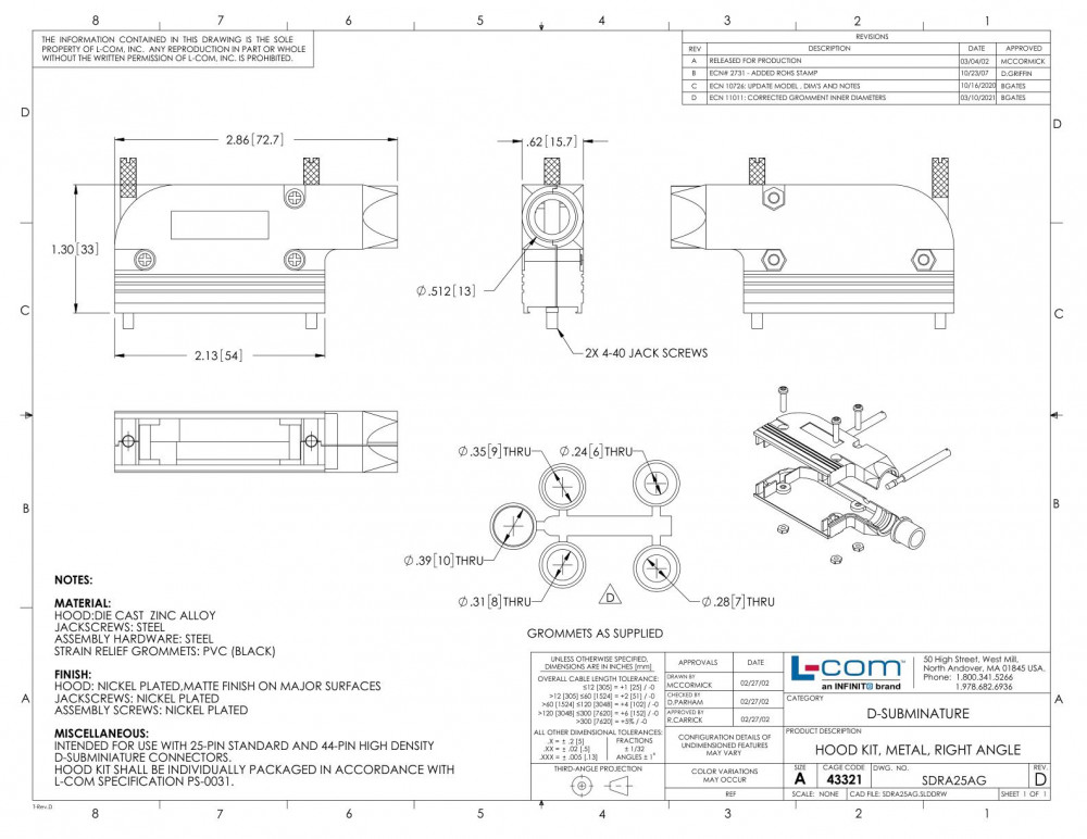 SDRA25AG technical document preview