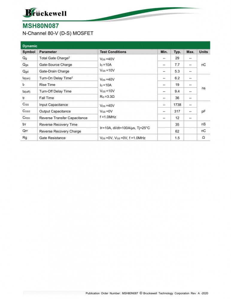 MSH80N087 datasheet page 3