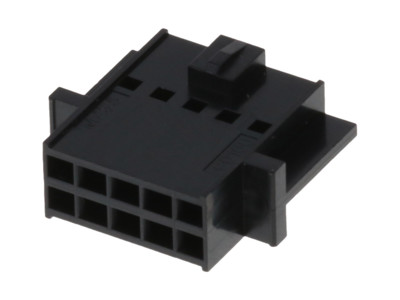 2.54mm Pitch C-Grid III Crimp Housing Dual Row, 50 Circuits, Black