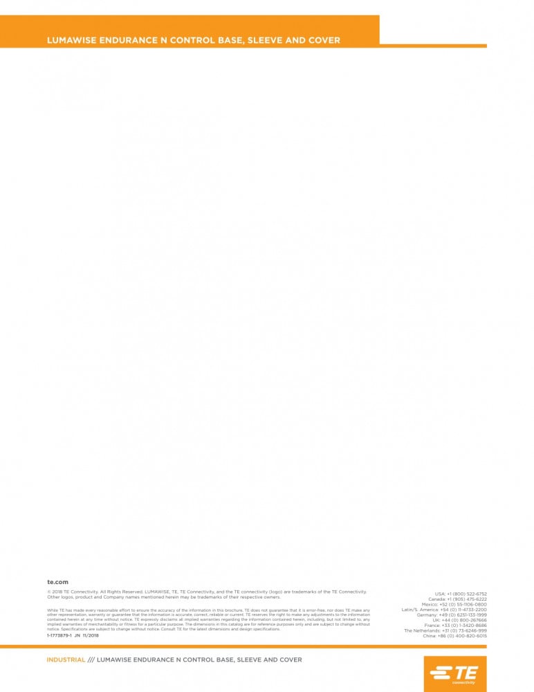 TE Connectivity LUMAWISE ENDURANCE N document page 4
