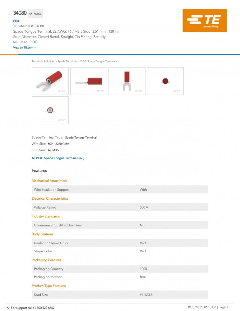 TE Connectivity 34080 document page 1