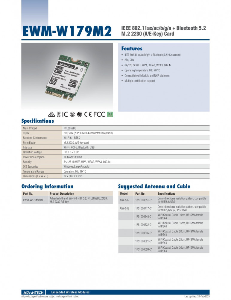 EWM-W179 series technical document preview