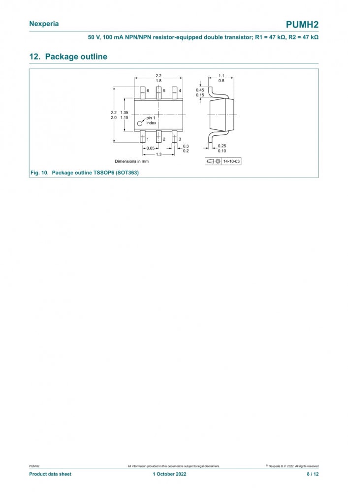 PUMH2 datasheet page 8