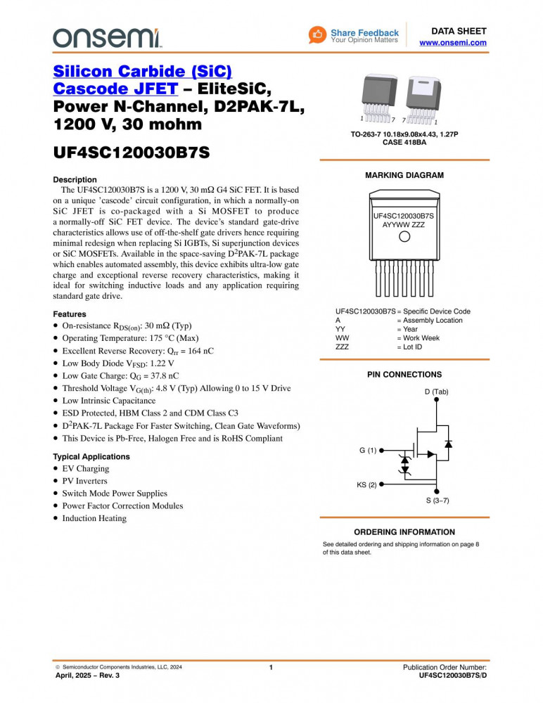 UF4SC120030B7S datasheet page 1