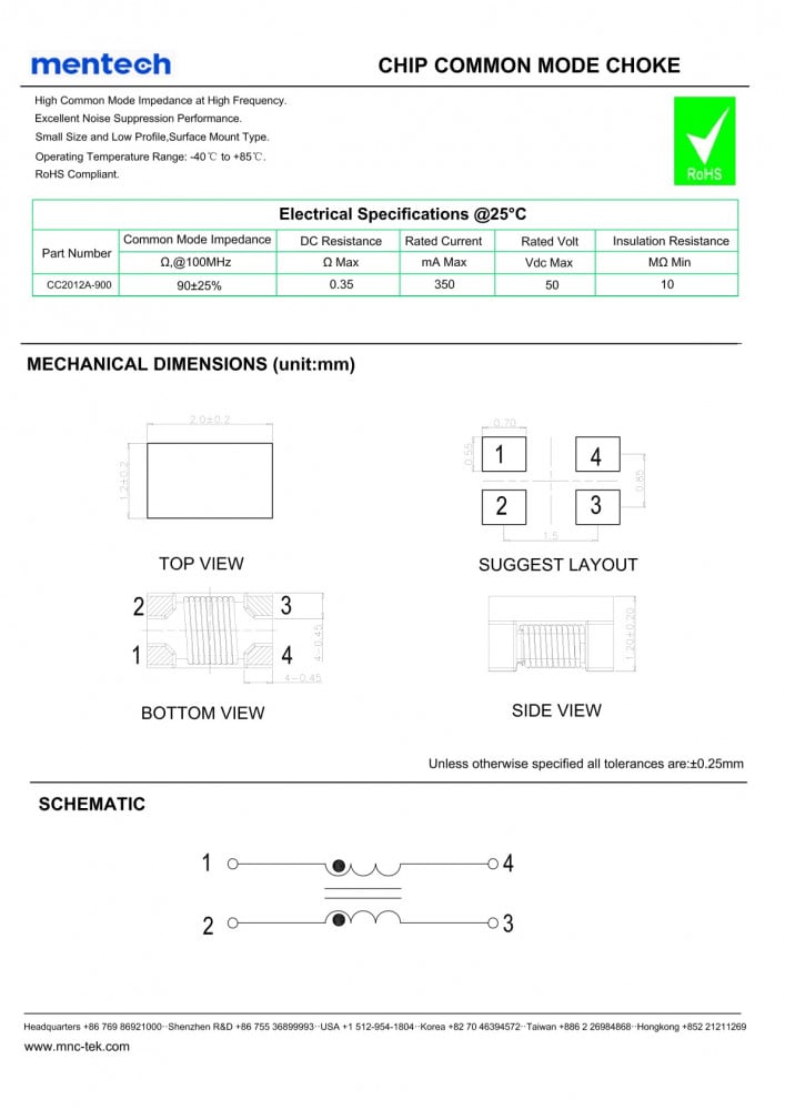 CC2012A-900 technical documentation page