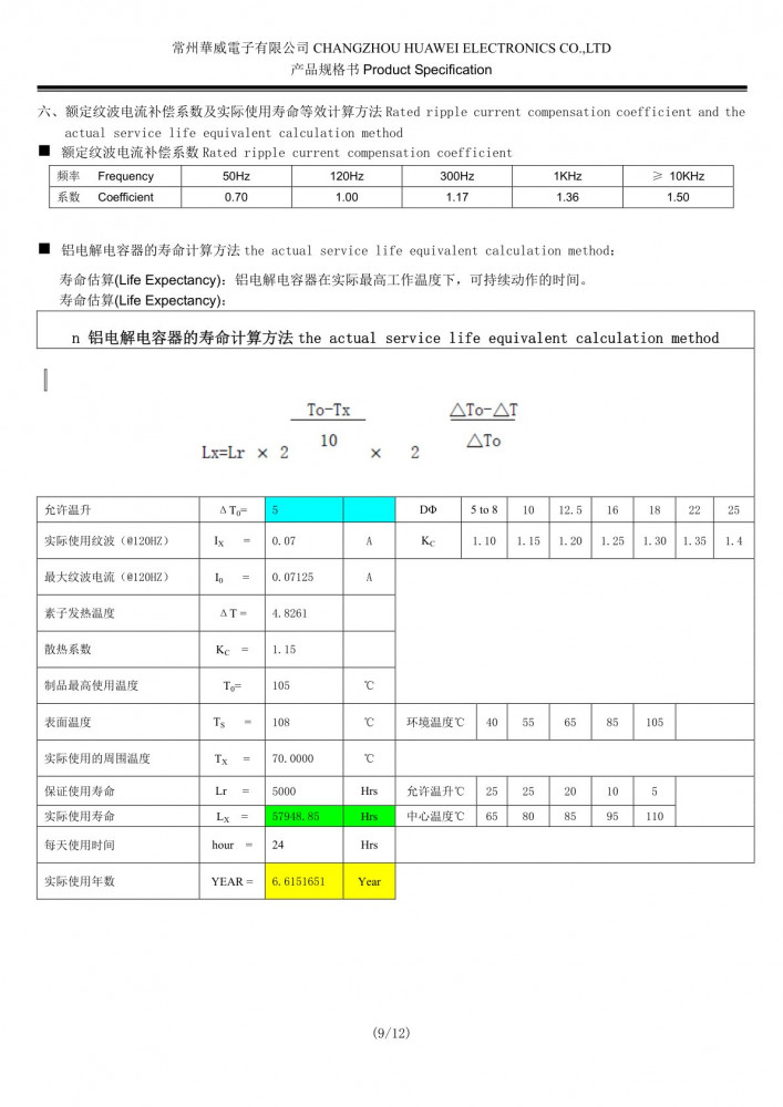 VH series specification page 10