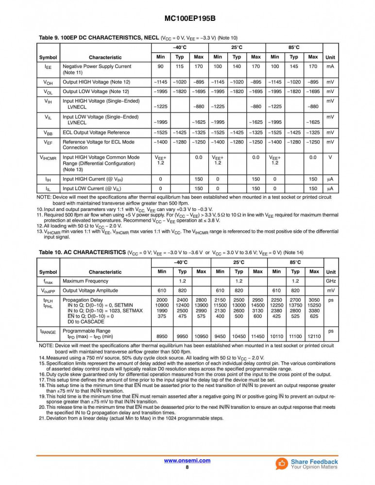MC100EP195B datasheet page 8