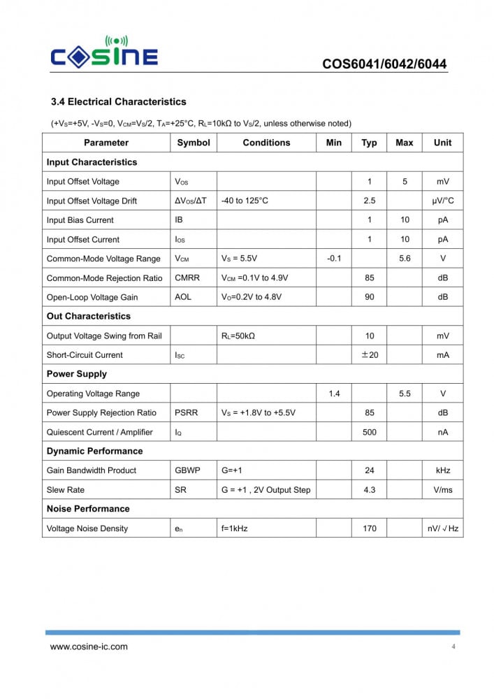 COS6041TR datasheet page 4