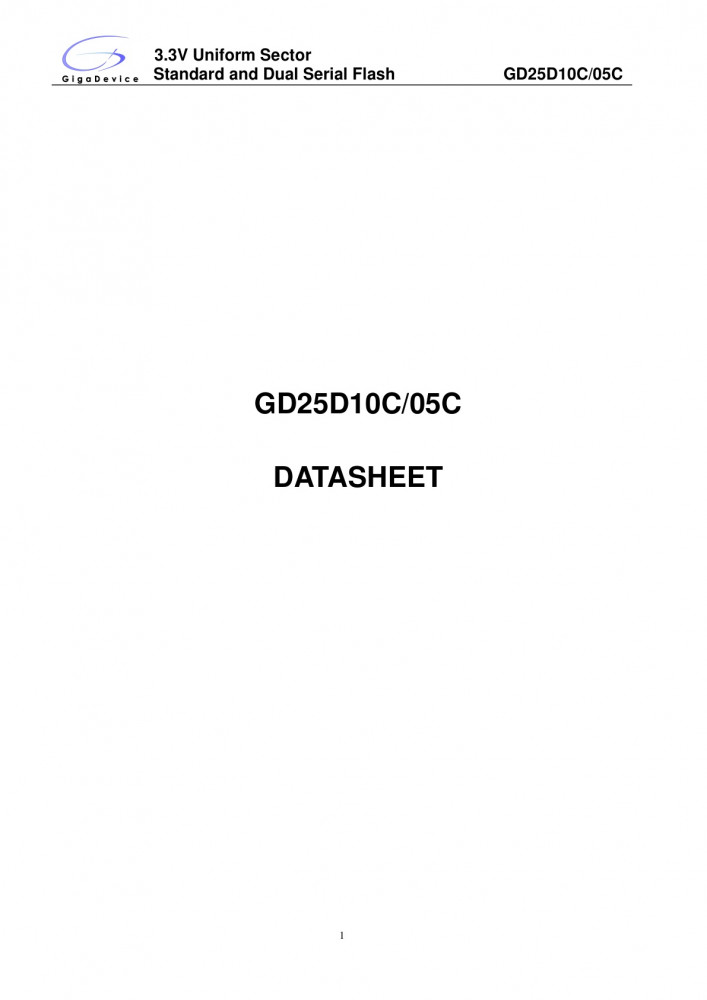 GD25D10C datasheet page 1