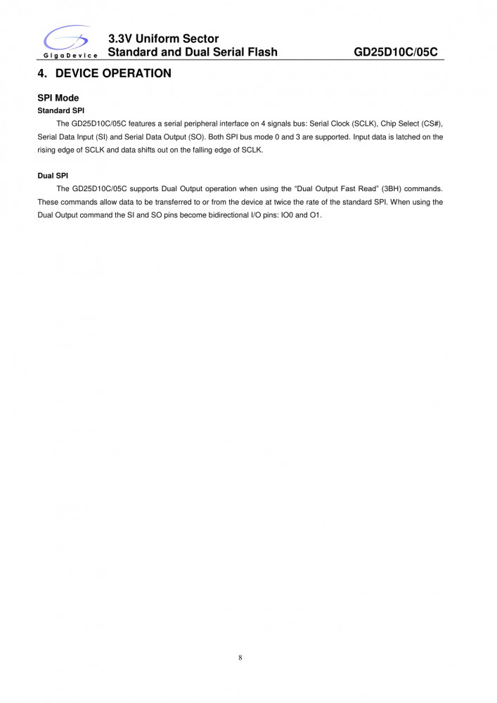 GD25D10C datasheet page 8