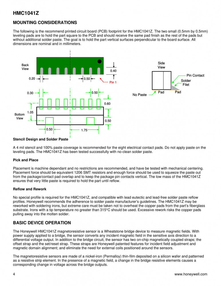 HMC1041Z technical document page 4