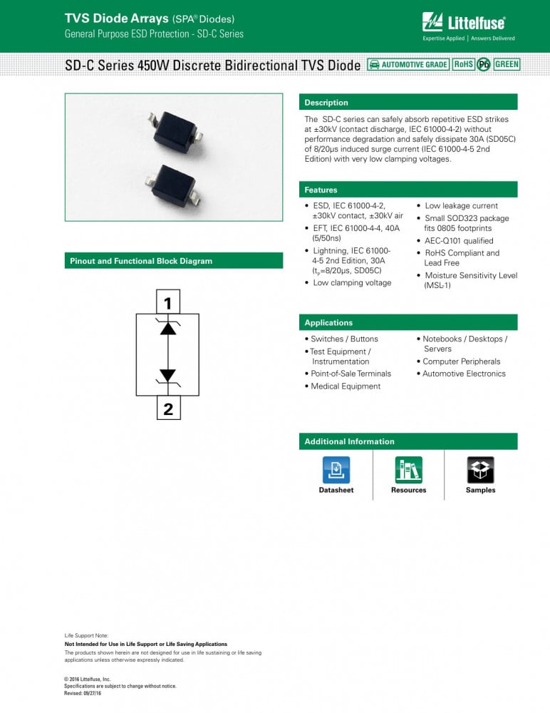 SD12C-01FTG datasheet page 1