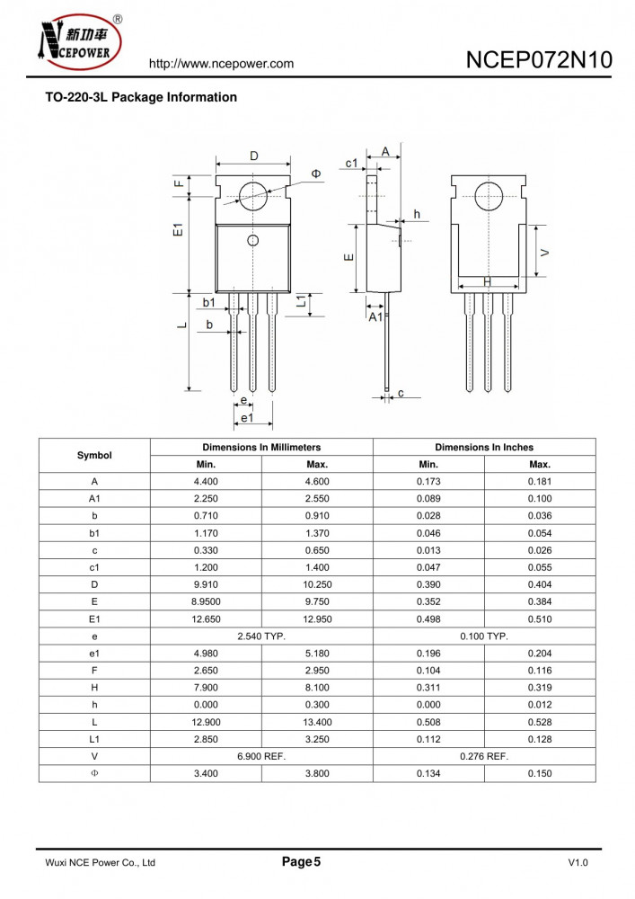 NCEP072N10 datasheet page 5