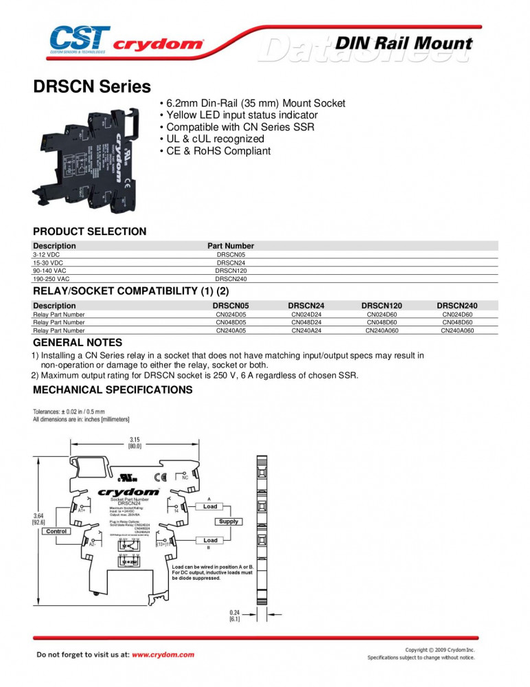 DRSCN Series technical document page 1