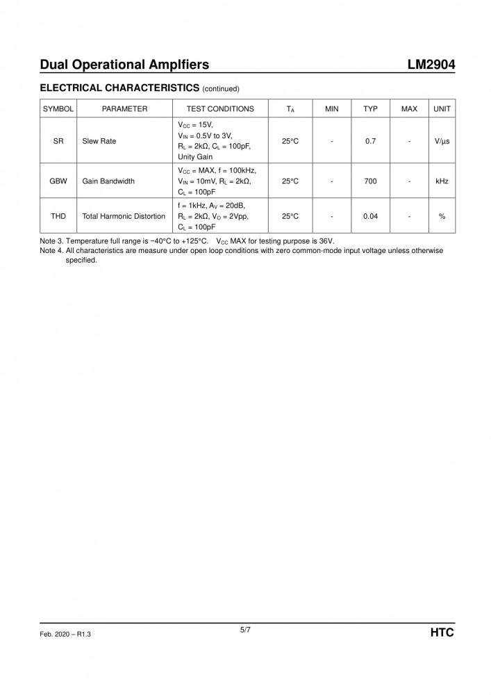 LM2904D datasheet page 5