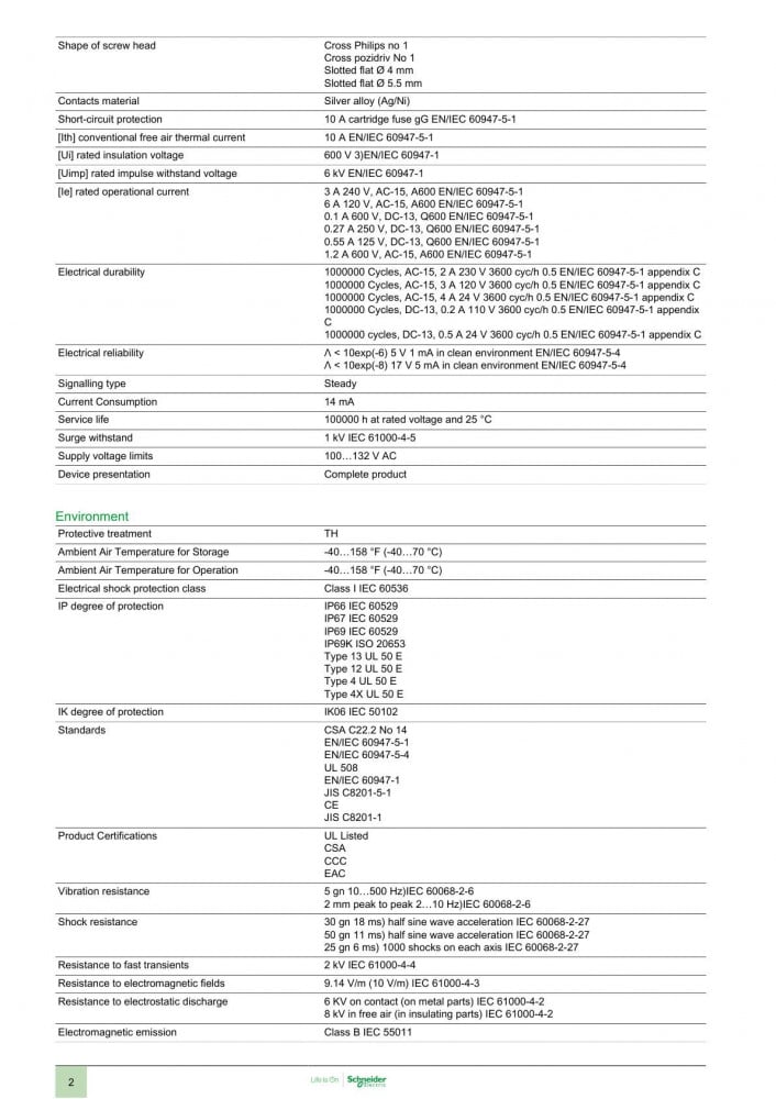 XB4FW35G5 technical document page 2