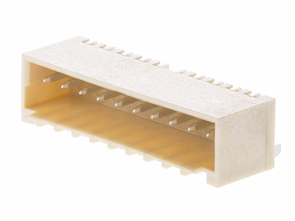 1.50mm Pitch, Pico-SPOX PCB Header, Single Row, Right-Angle, Surface Mount, Gold (Au) Flash Plating, Friction Lock, 12 Circuits, Tape and Reel, without Cap, Beige for sale