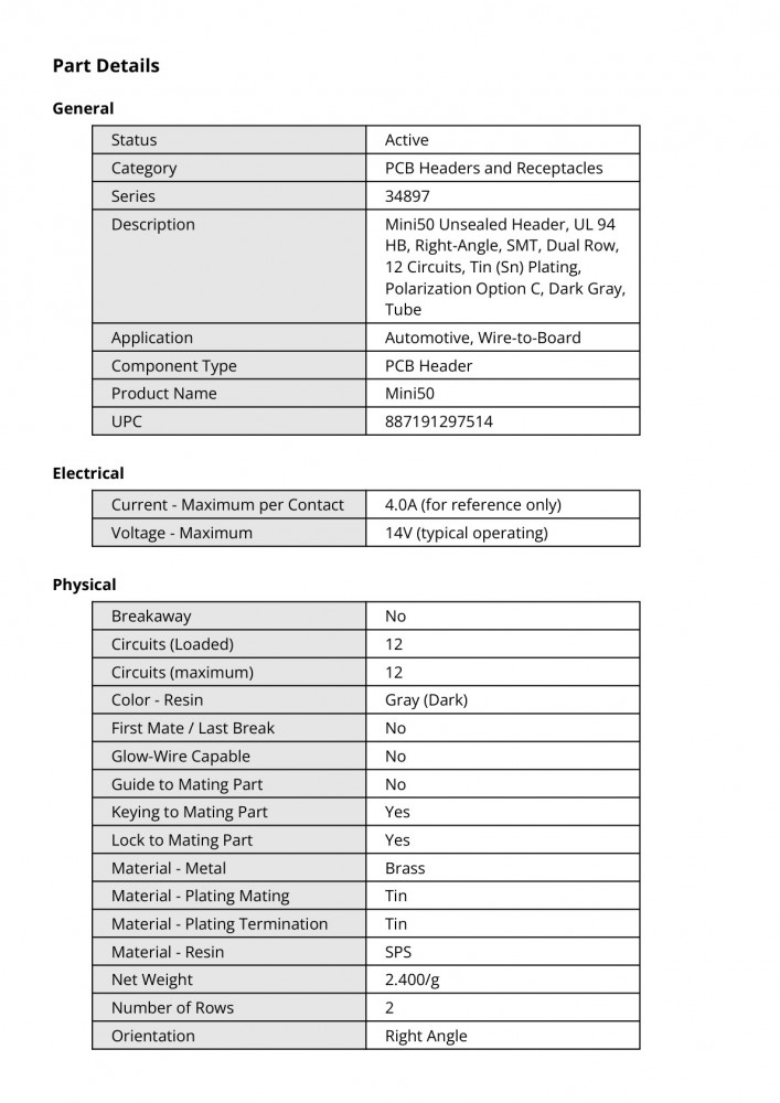 MOLEX Mini50 348979122 documentation page 2