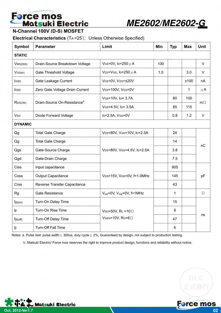 ME2602 datasheet page 2