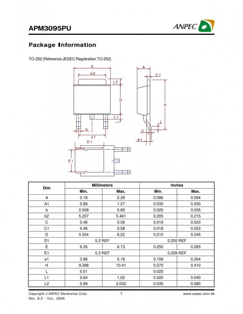 APM3095PUC-TRL datasheet page 7