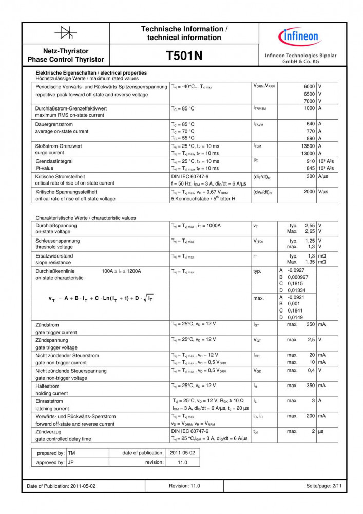 T501N70TOH technical document page 2