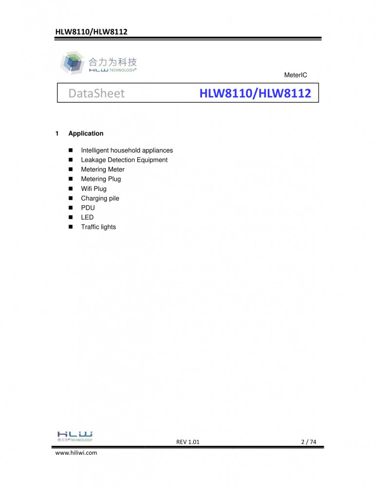 HLW8112 datasheet page 2