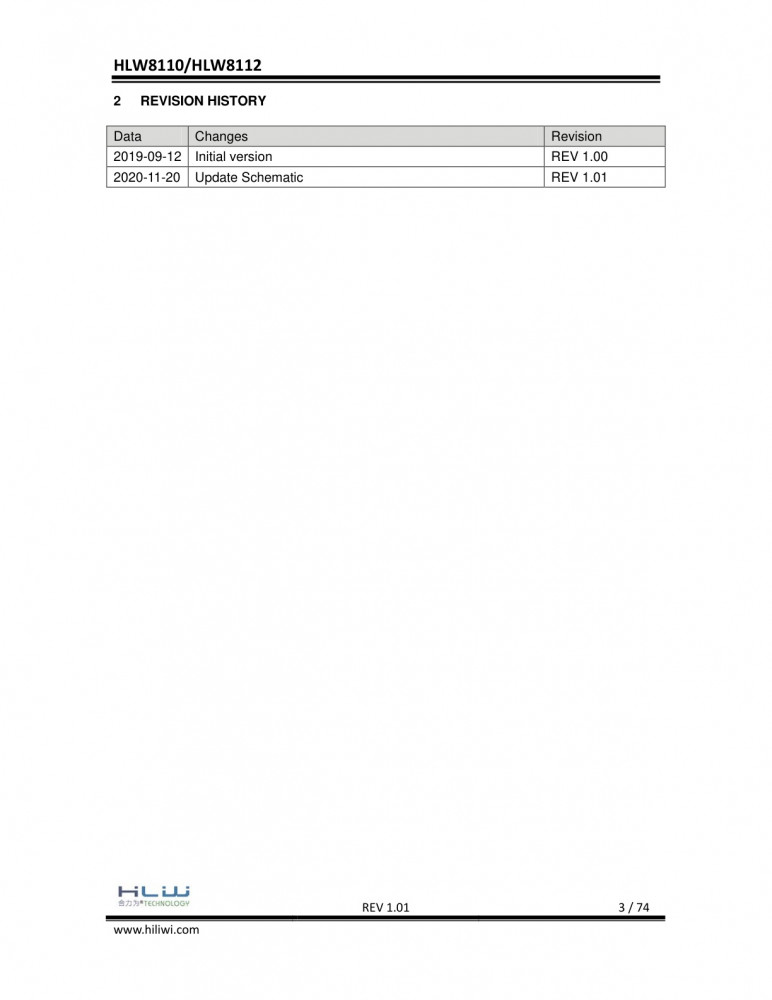 HLW8112 datasheet page 3