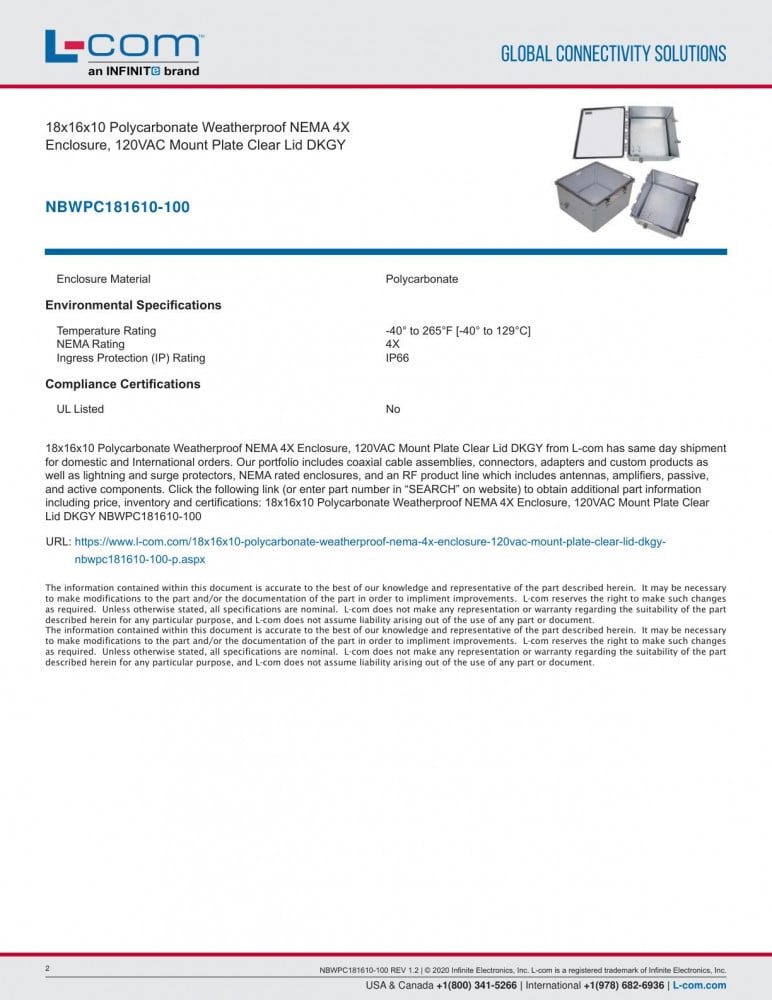 NBWPC181610-100 technical document page 2