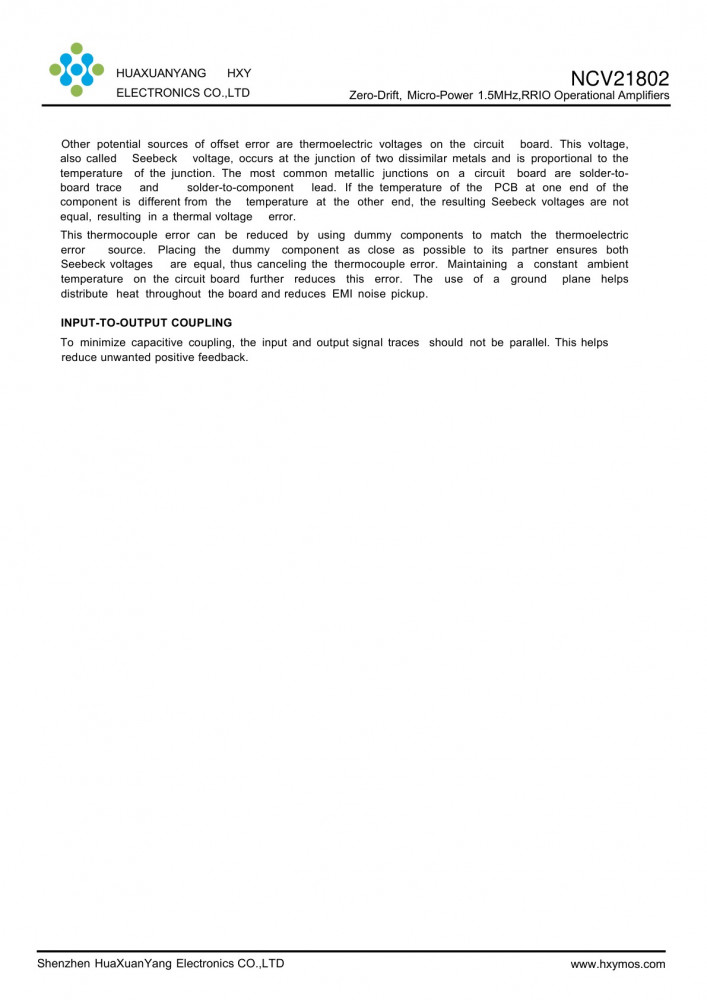 NCV21802-HXY datasheet page 10