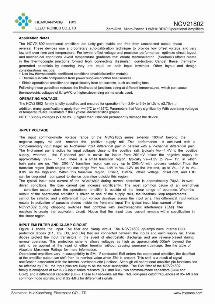 NCV21802-HXY datasheet page 7
