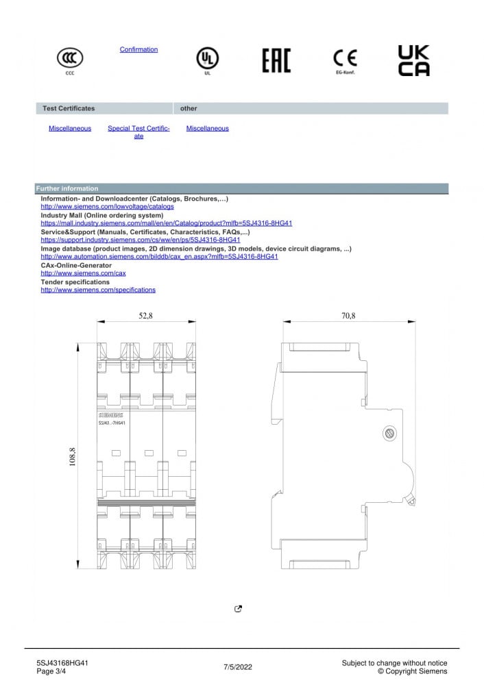5SJ43168HG41 technical document page 3